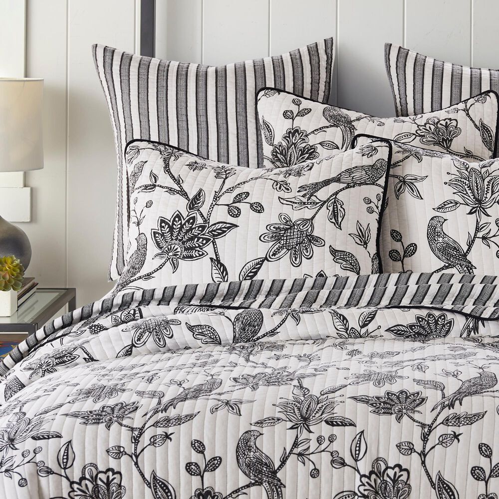 Levtex Tanzie 3-Piece King Quilt Set in Black and White | NFM