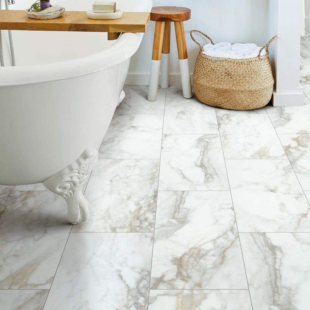 Shaw Paragon Tile Plus Calacatta 12" x 24" Luxury Vinyl Tile | Shop NFM