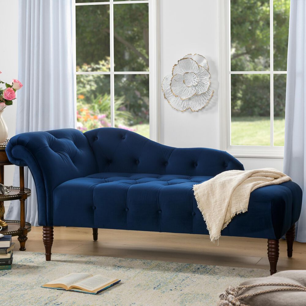 Blue Chaise Lounge Sofa | Baci Living Room