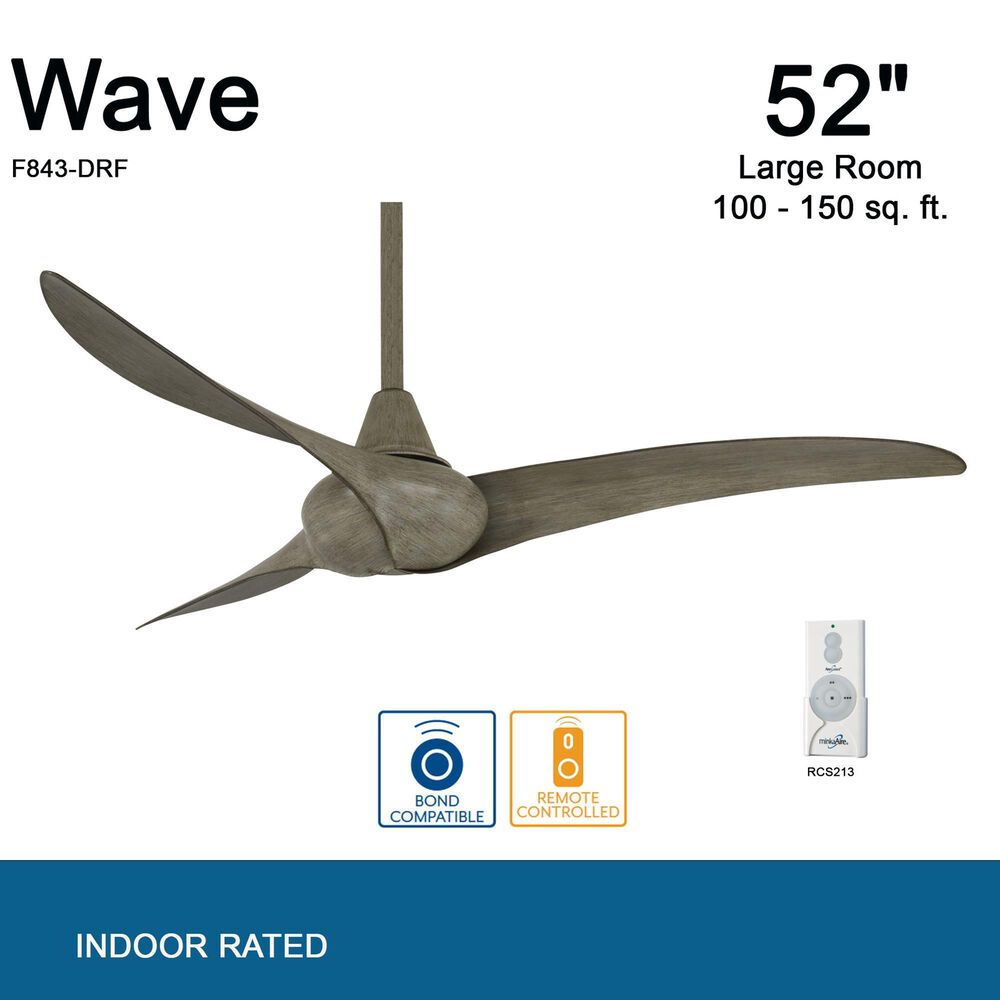Minka-Aire Wave 52" Ceiling Fan in Driftwood