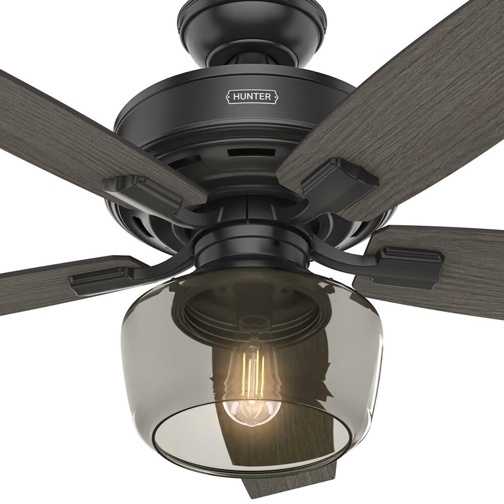 Hunter Bennett 52" Ceiling Fan with Light in Matte Black | NFM