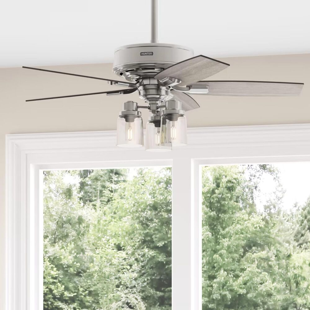Hunter Bennett Brushed Nickel Ceiling Fan | Shelly Lighting