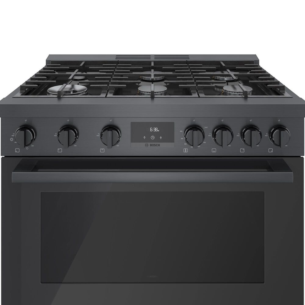 Bosch 36" Freestanding Gas Range in Black Stainless Steel | Shop NFM