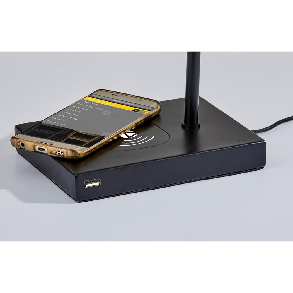 Adesso Collette LED Desk Lamp with Wireless Charging + USB in Antique ...