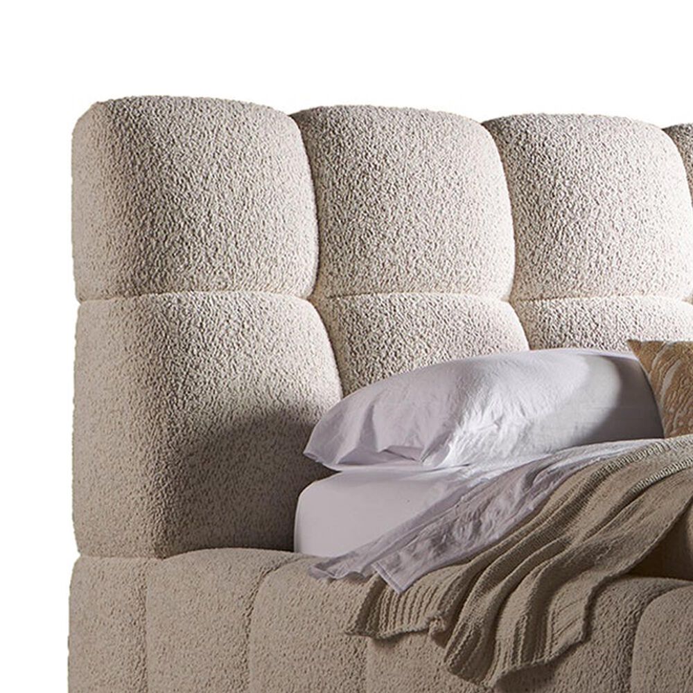 Simeon Collection Escape Queen Upholstered Platform Bed in Fluffy River ...