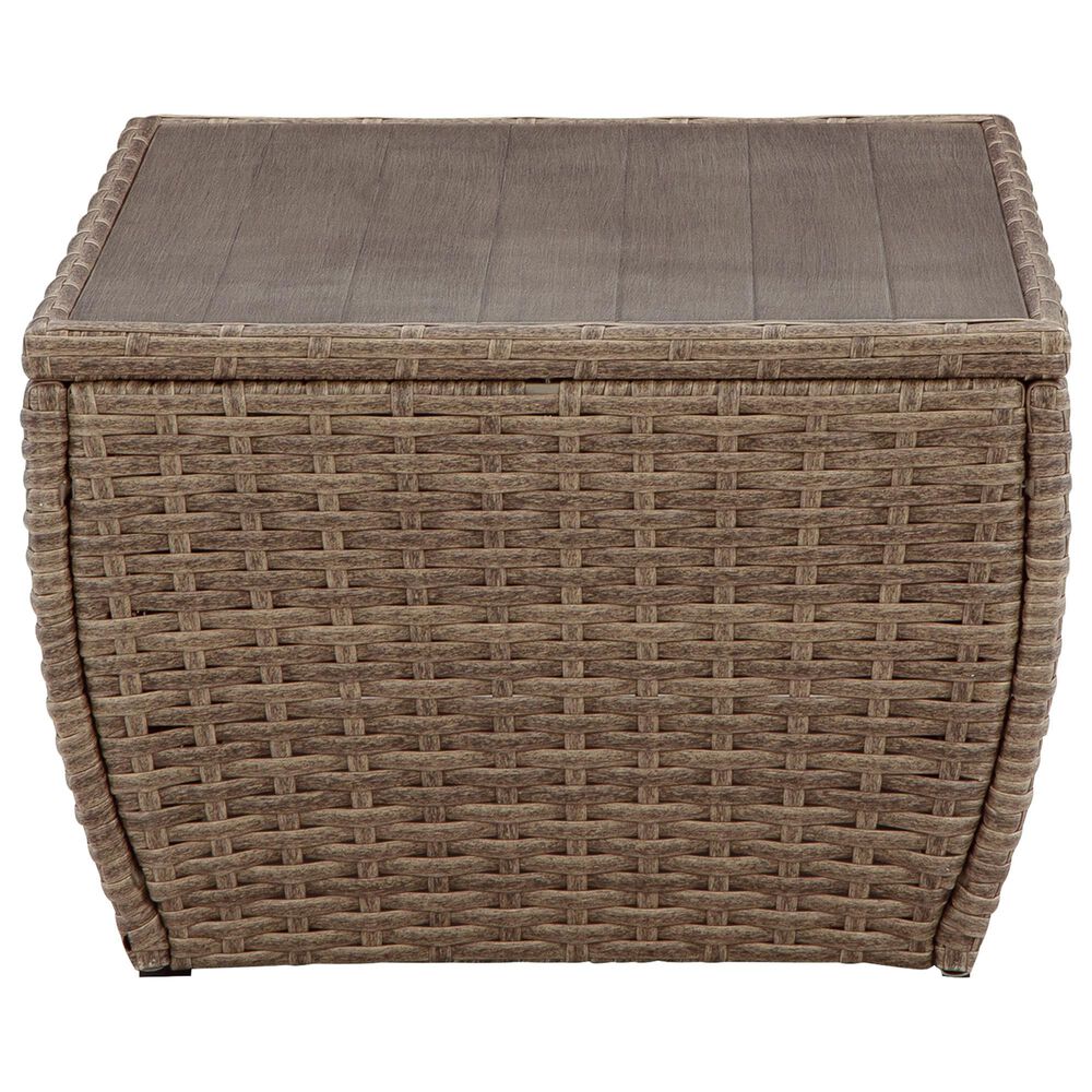 Signature Design by Ashley Sandy Bloom Patio Coffee Table in Brown ...