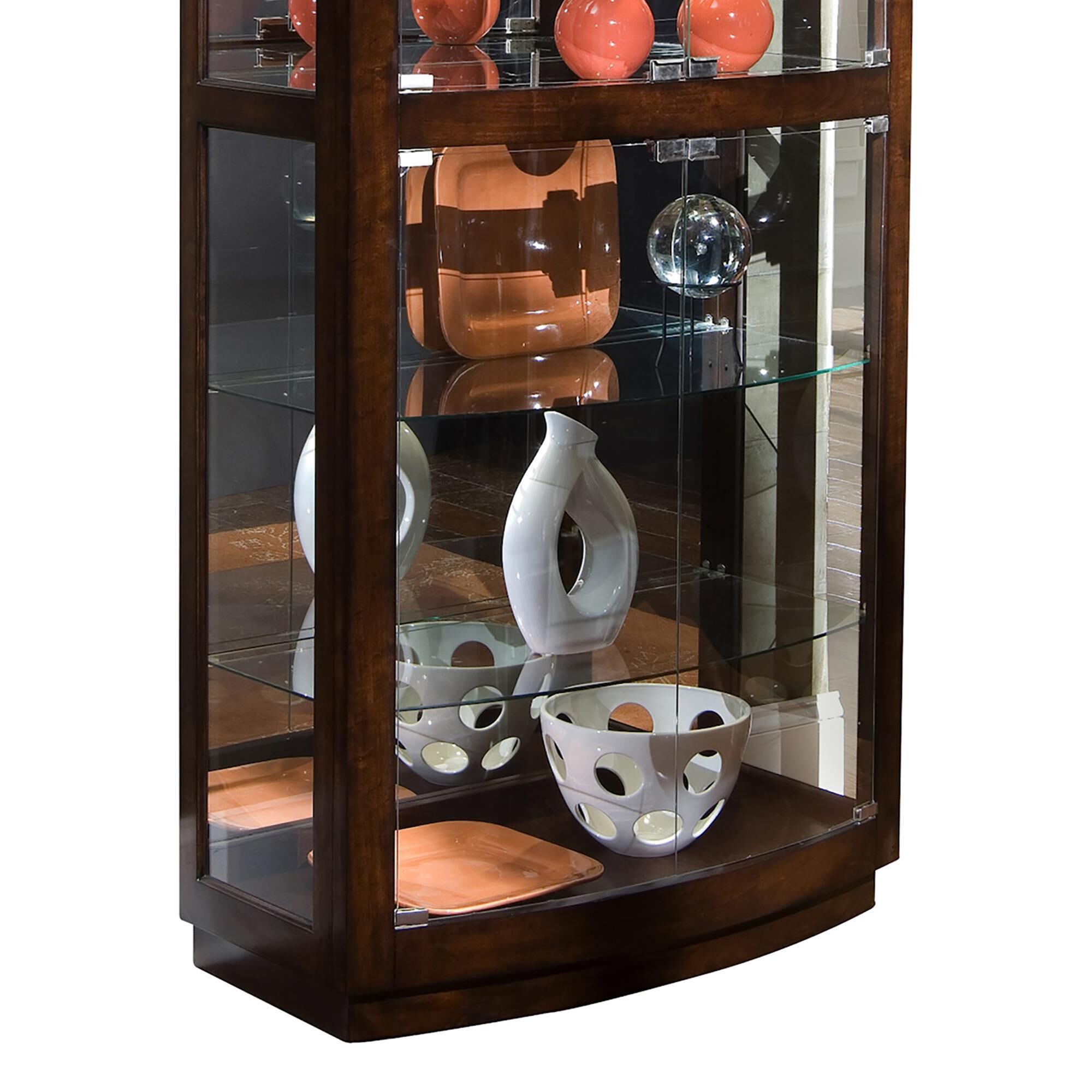 Chapel Hill 80 Curio Cabinet in Mahogany Brown NFM