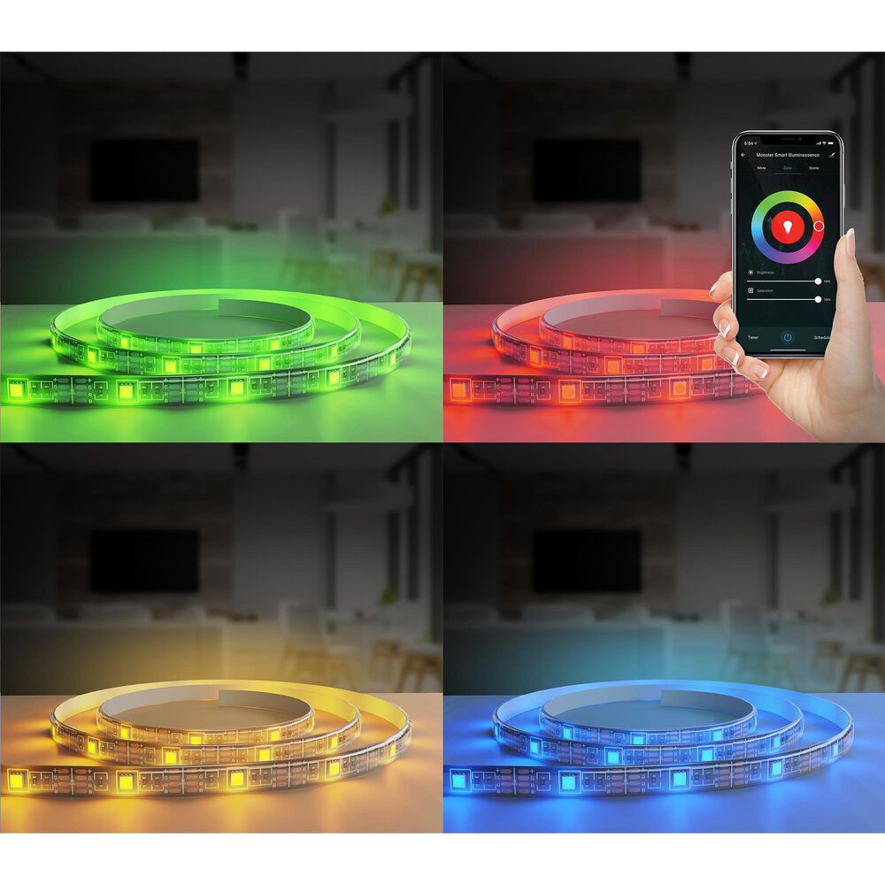 Monster Smart Illuminessence 6.5' Smart Multicolor and Multi White LED ...