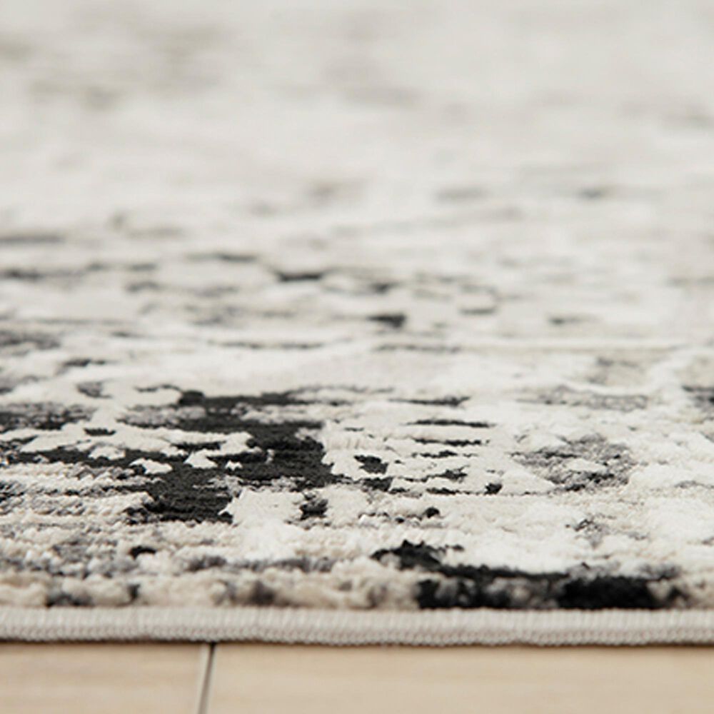 RIZZY Calabria Oriental 8'10" x 11'10" Neutral and Black Area Rug