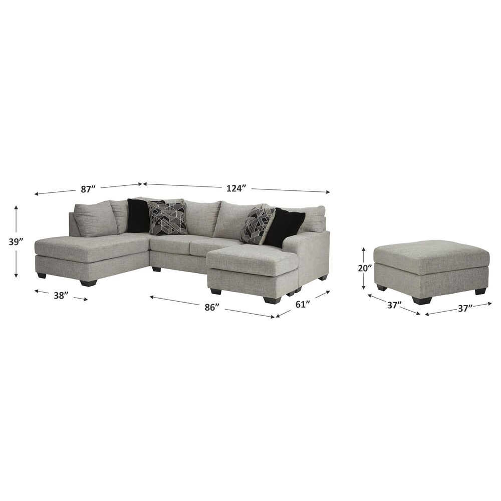 Benchcraft Delta City 3 Pc Sectional Sofa With Raf Chaise | Baci Living ...