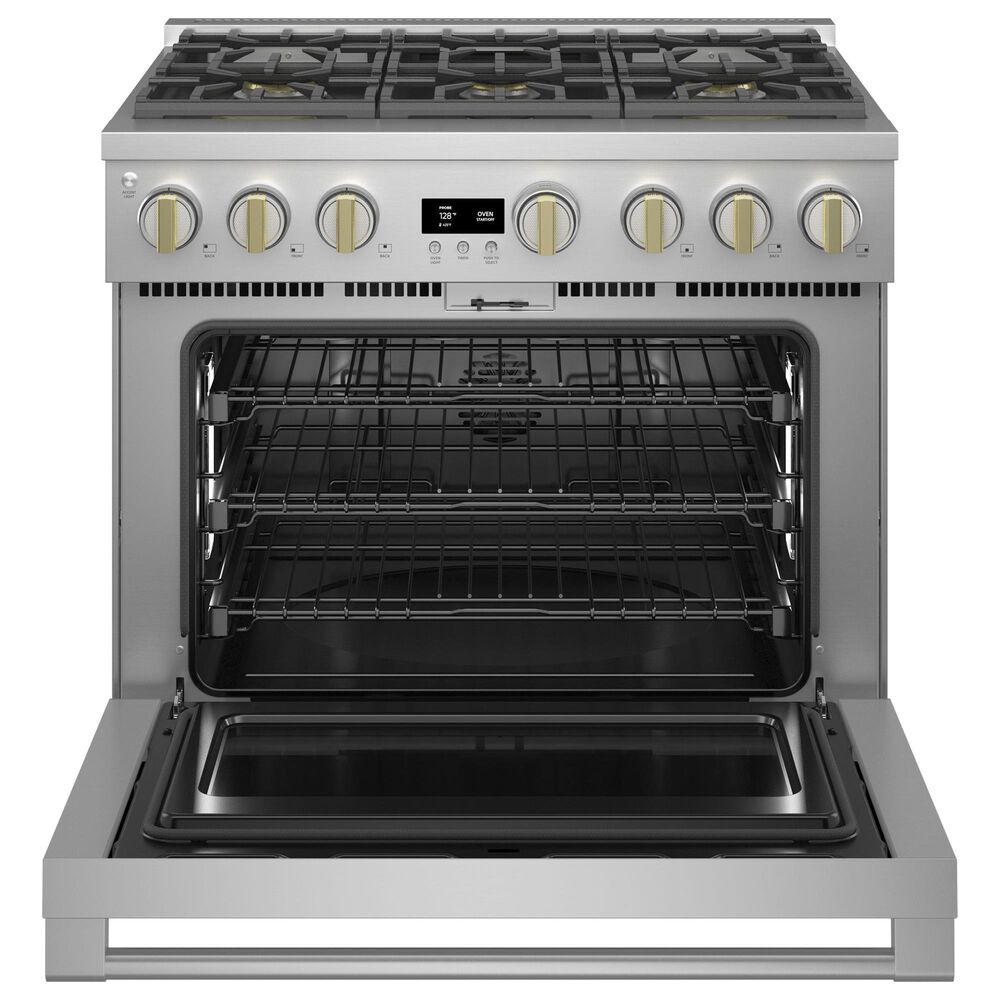 Monogram 36" Dual-Fuel Professional Range with 6 Burners in Stainless ...