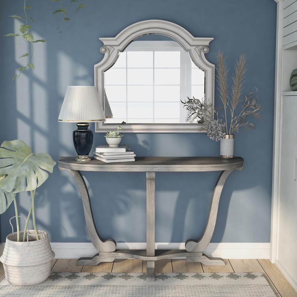 Furniture of America Araiza Console Table in Vintage Gray Oak | NFM
