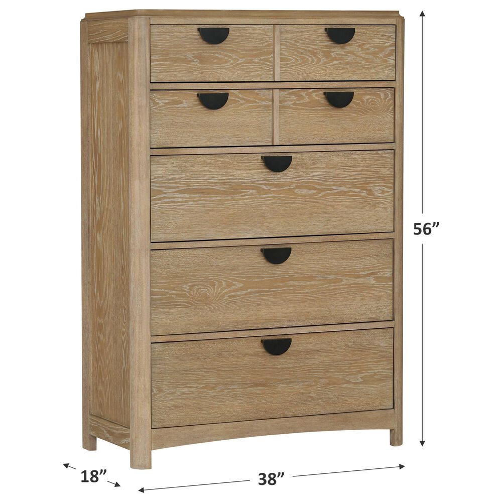 Simeon Collection Escape 5-Drawer Chest in Natural Patina and Sandstone | NFM