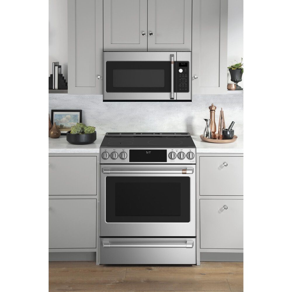 GE Cafe 30" Slide-In Induction Smoothtop Range in Stainless Steel ...