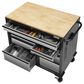 Gladiator 41" 9-Drawer Mobile Tool Workbench with Wood Top in Hammered ...