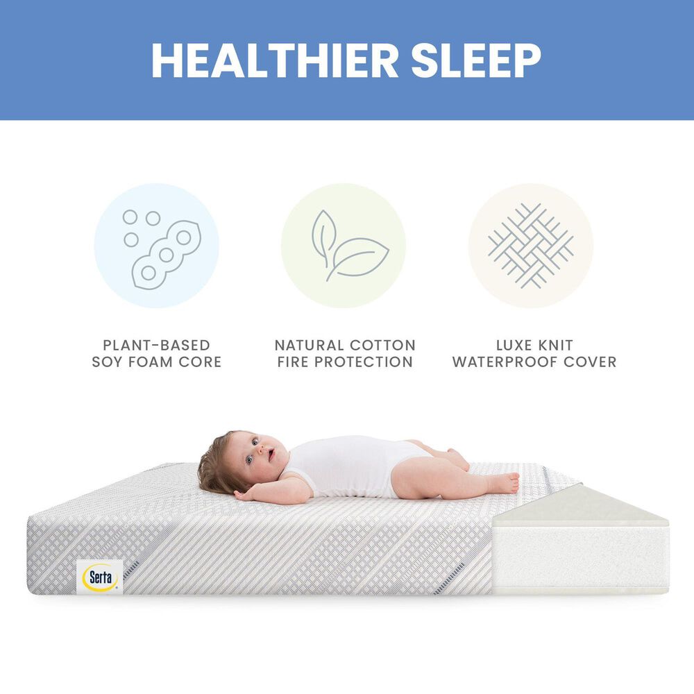 Delta Serta Angel Whispers Dual Sided Baby Crib Mattress and Toddler ...