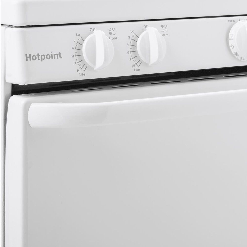 Hotpoint 20" Front-Control Electric Range in White | Nebraska Furniture ...