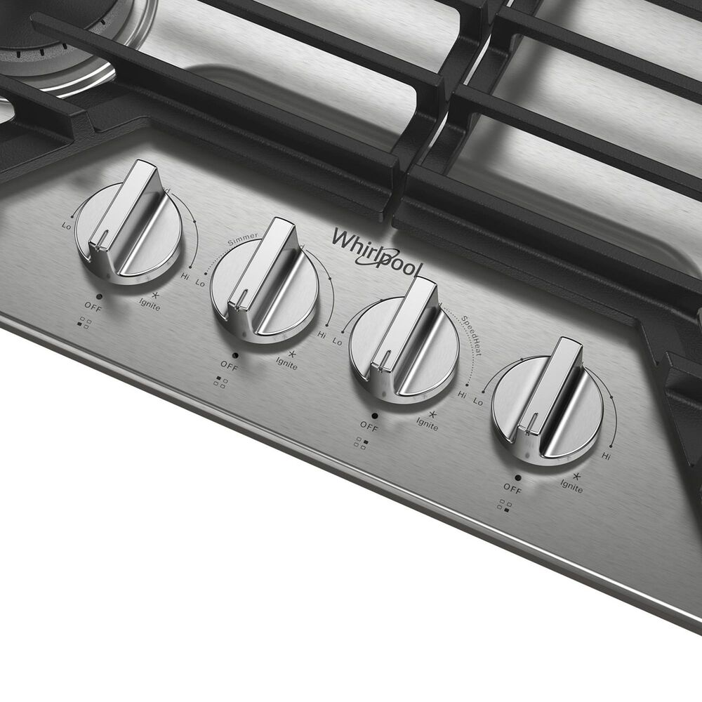 Whirlpool 30" Gas Cooktop in Stainless Steel | NFM