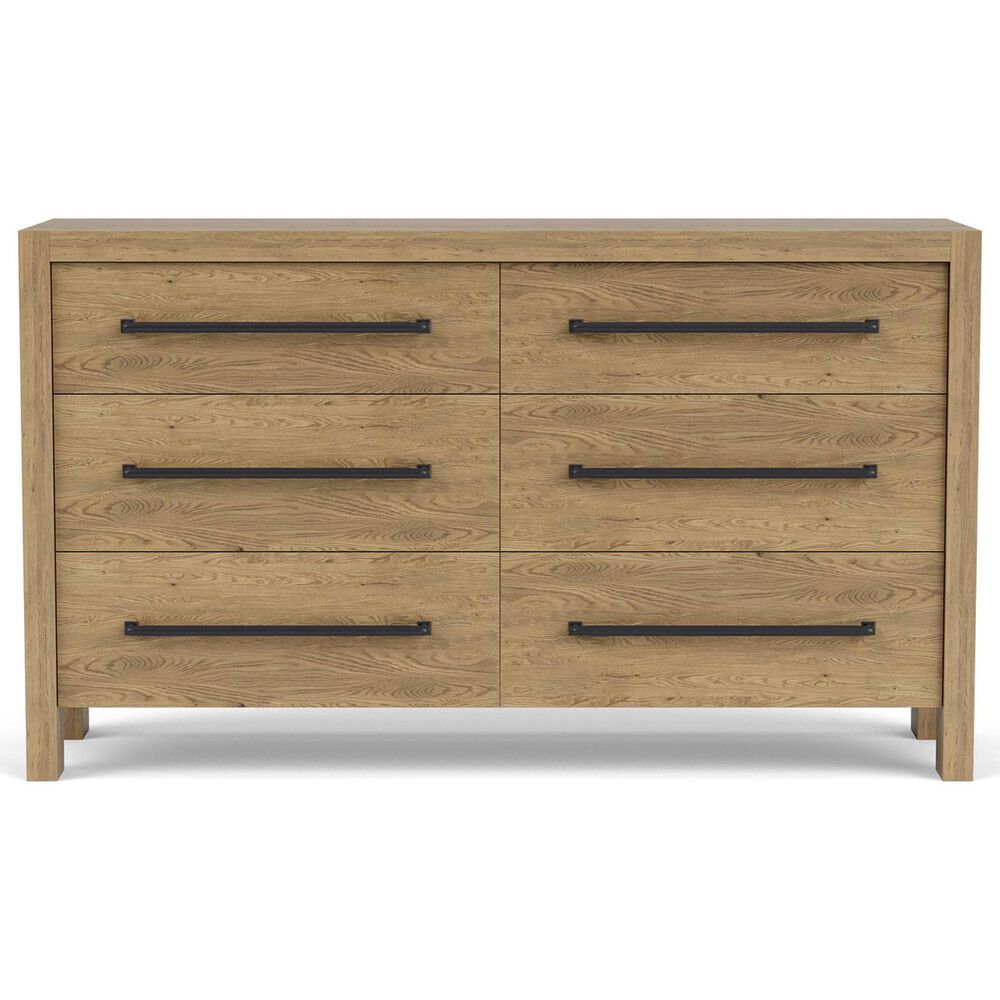 Shannon Hills Davie 6-Drawer Dressers in Pale Oak | NFM