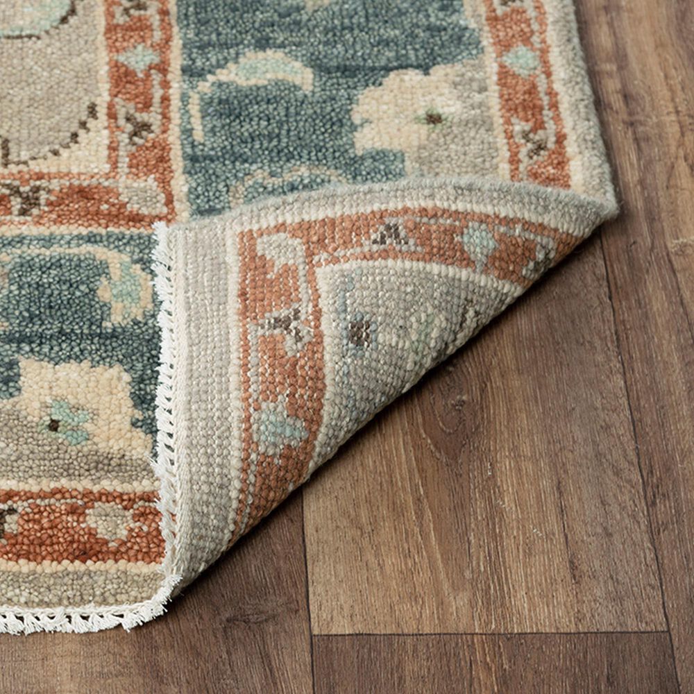 RIZZY Belmont 8' x 10' Light Blue, Beige and Rust Area Rug | Shop NFM