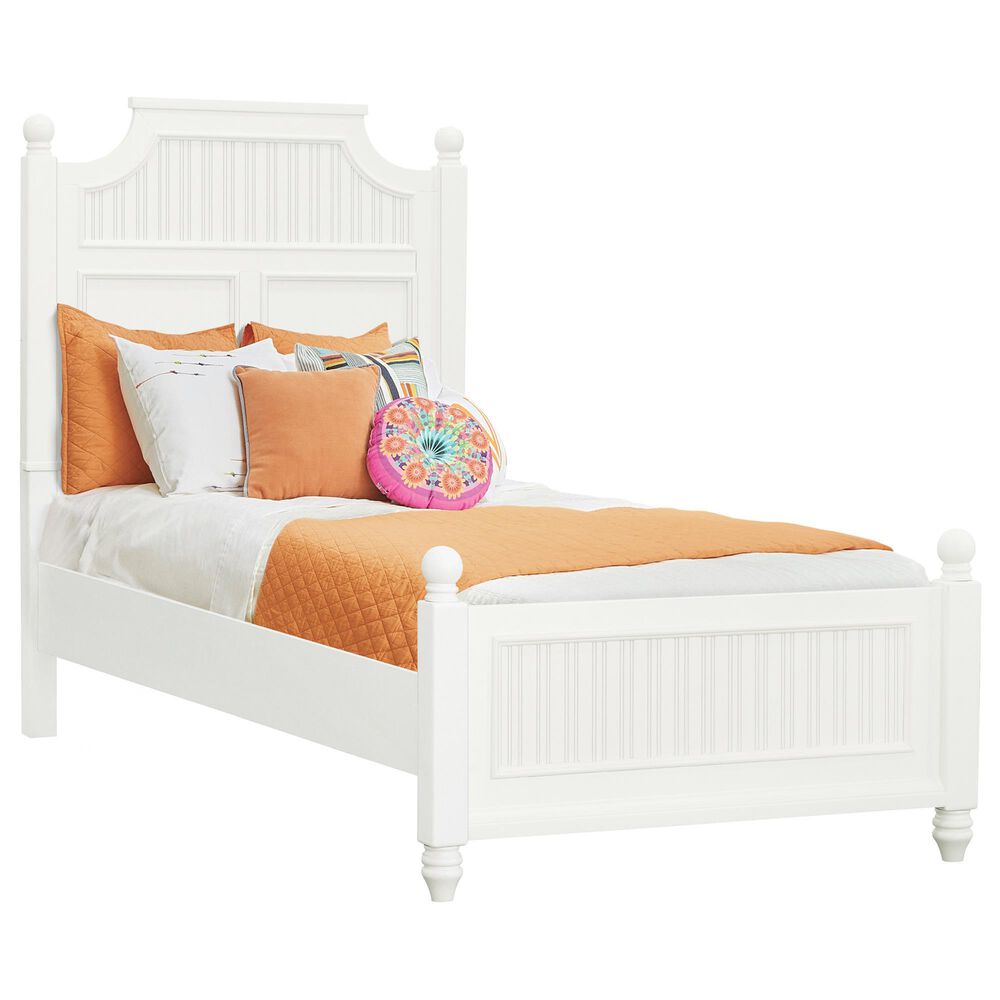 Samuel Lawrence Savannah Twin Poster Bed without Trundle in White | NFM