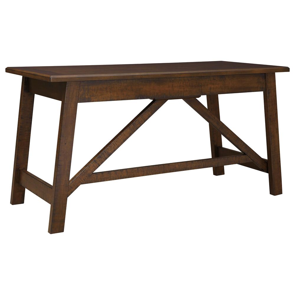 Ashley Baldridge Large Leg Desk in Rustic Brown