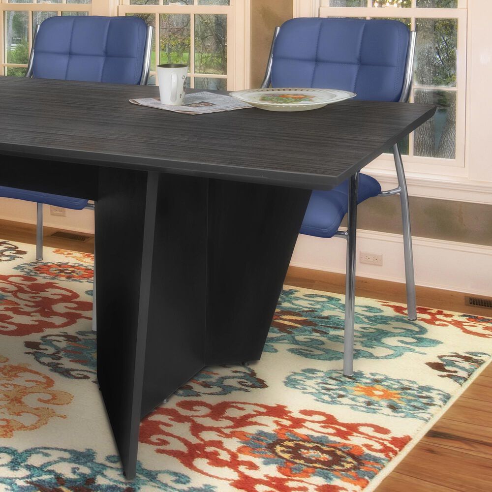 Regency Global Sourcing Array 96" Conference Table in Black and Ash Grey