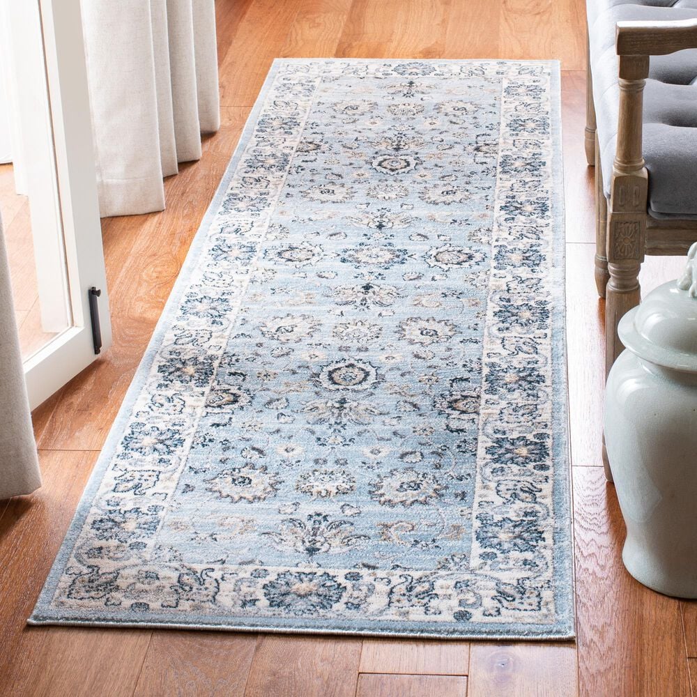 Safavieh Isabella 2'2" x 7' Light Blue and Cream Runner | Shop NFM