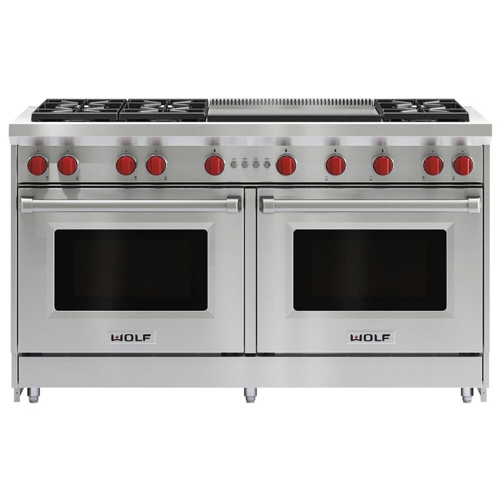 Wolf 60" Professional Gas Range w/Double Griddle | Nebraska Furniture Mart