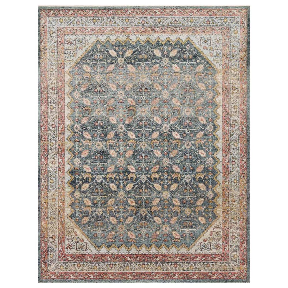Magnolia Home Graham GRA-01 2'3" x 12' Blue and Persimmon Runner | Shop NFM