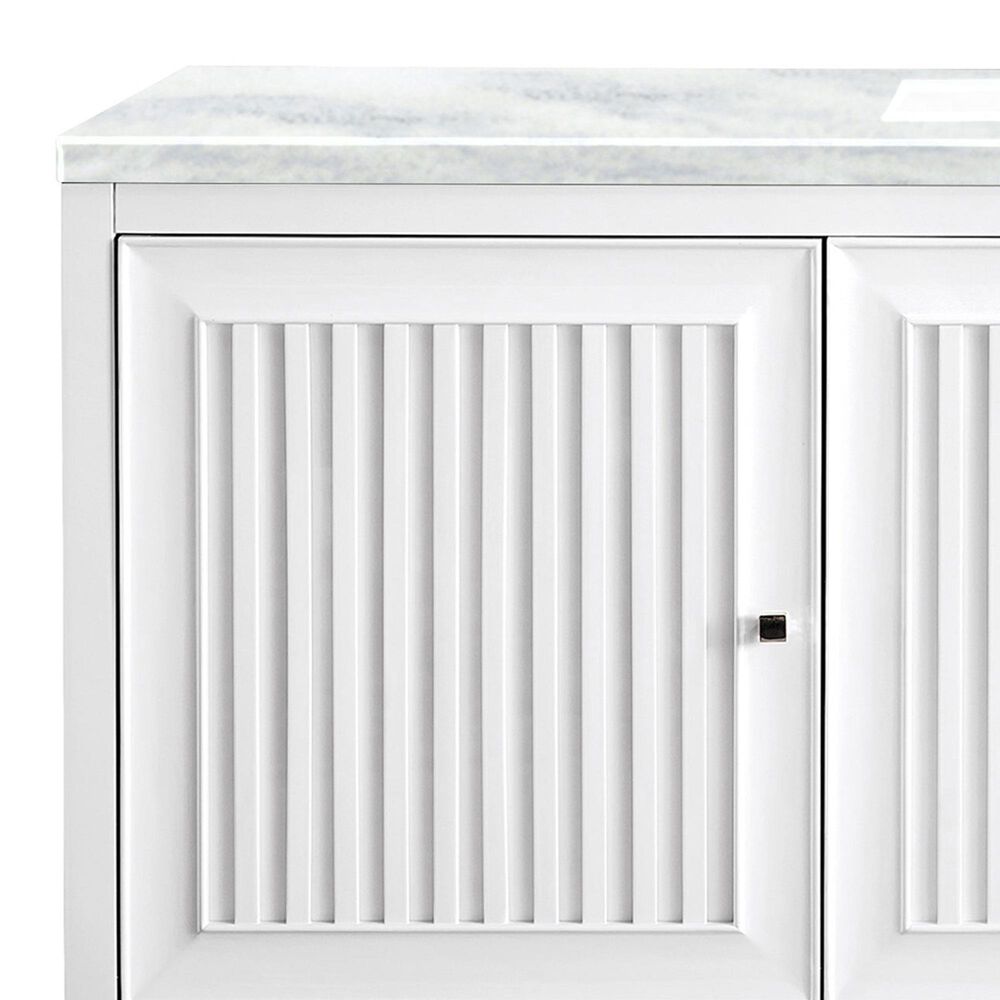James Martin Athens 60" Single Bathroom Vanity in Glossy White with 3 ...