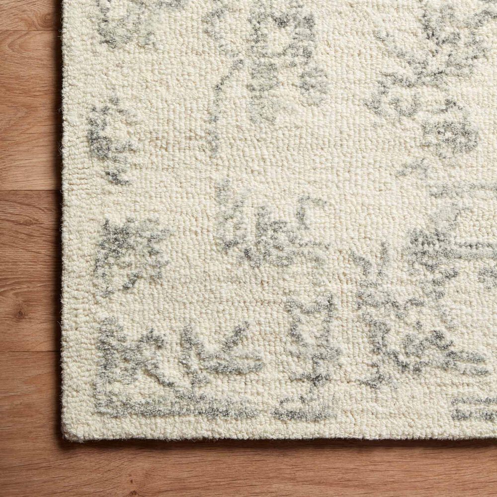 Magnolia Home Annie ANN-01 8'6" x 12' White and Grey Area Rug | NFM