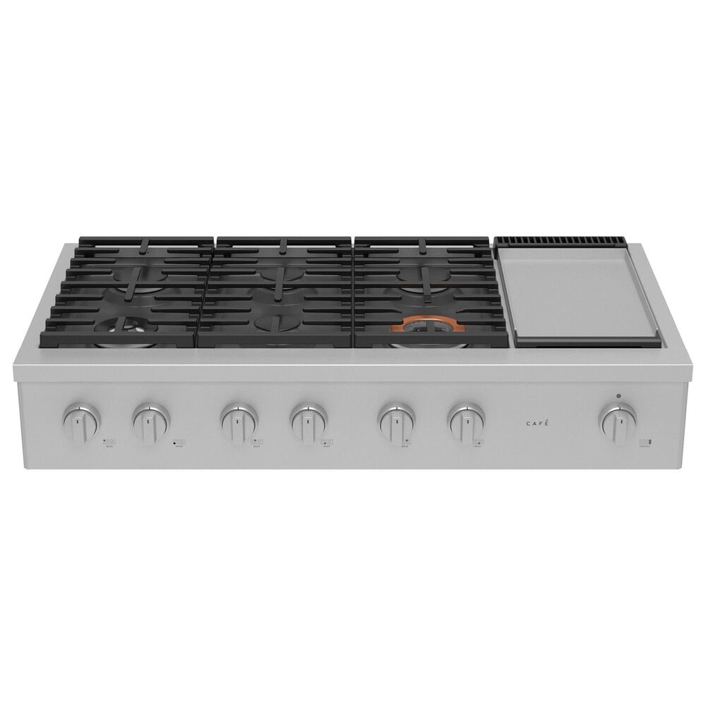 Cafe 48" Natural Gas Rangetop with Integrated Griddle in Stainless ...