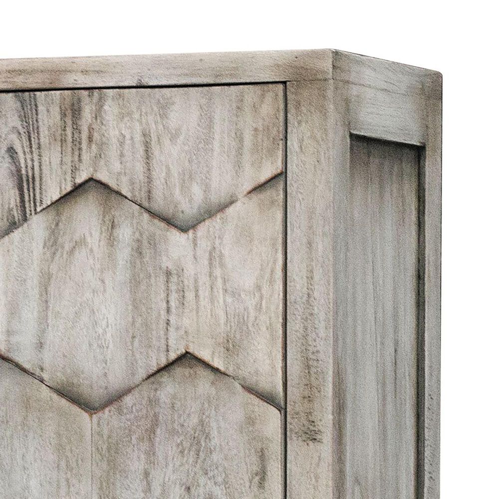 Uttermost Catori Console Cabinet In Distressed Light Grey | NFM