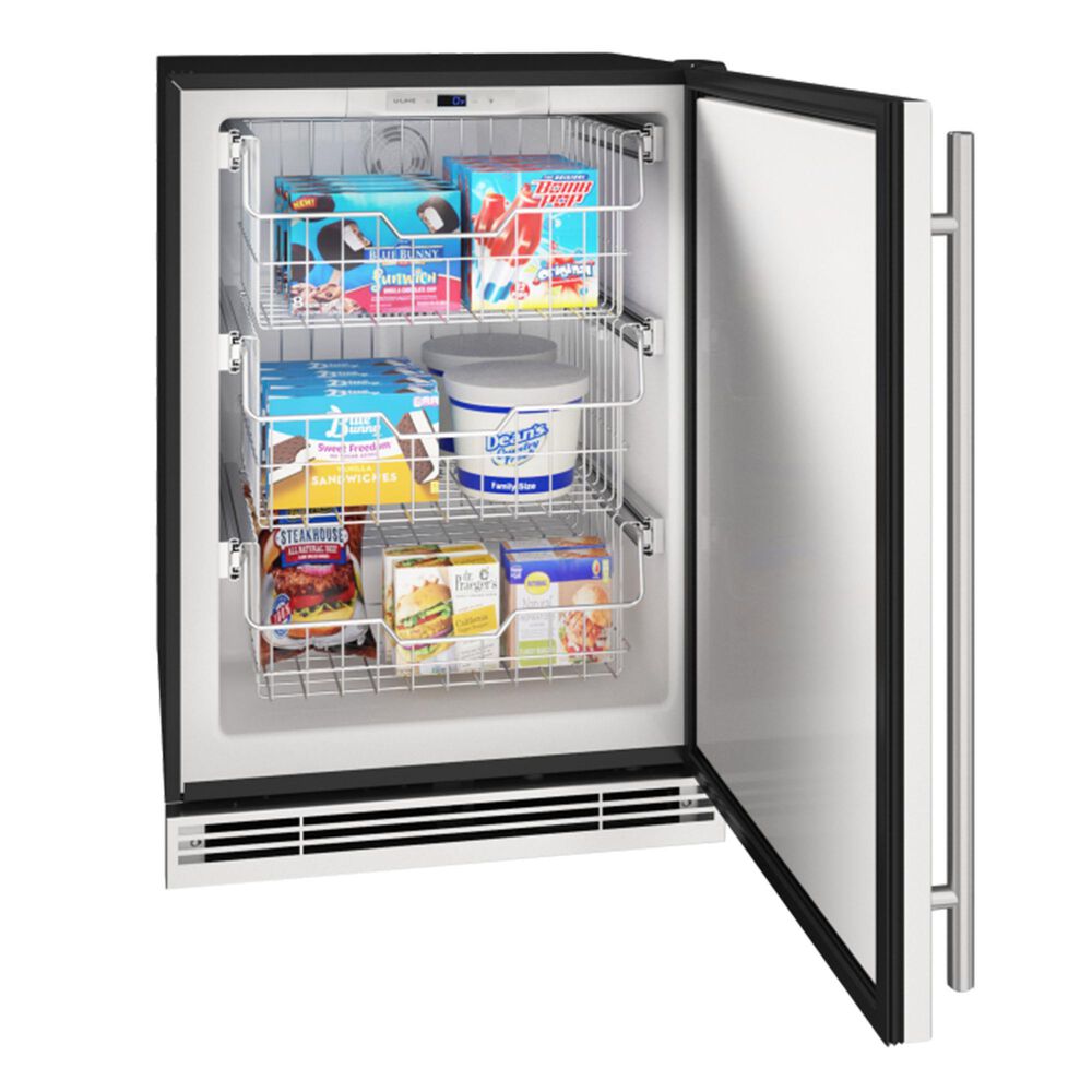 U-Line 24" Convertible Freezer in Stainless Steel | NFM