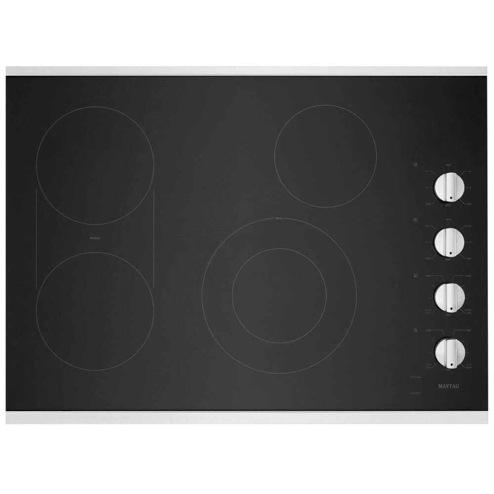 Maytag 30" Electric Cooktop with Grill and Griddle in Stainless Steel | NFM