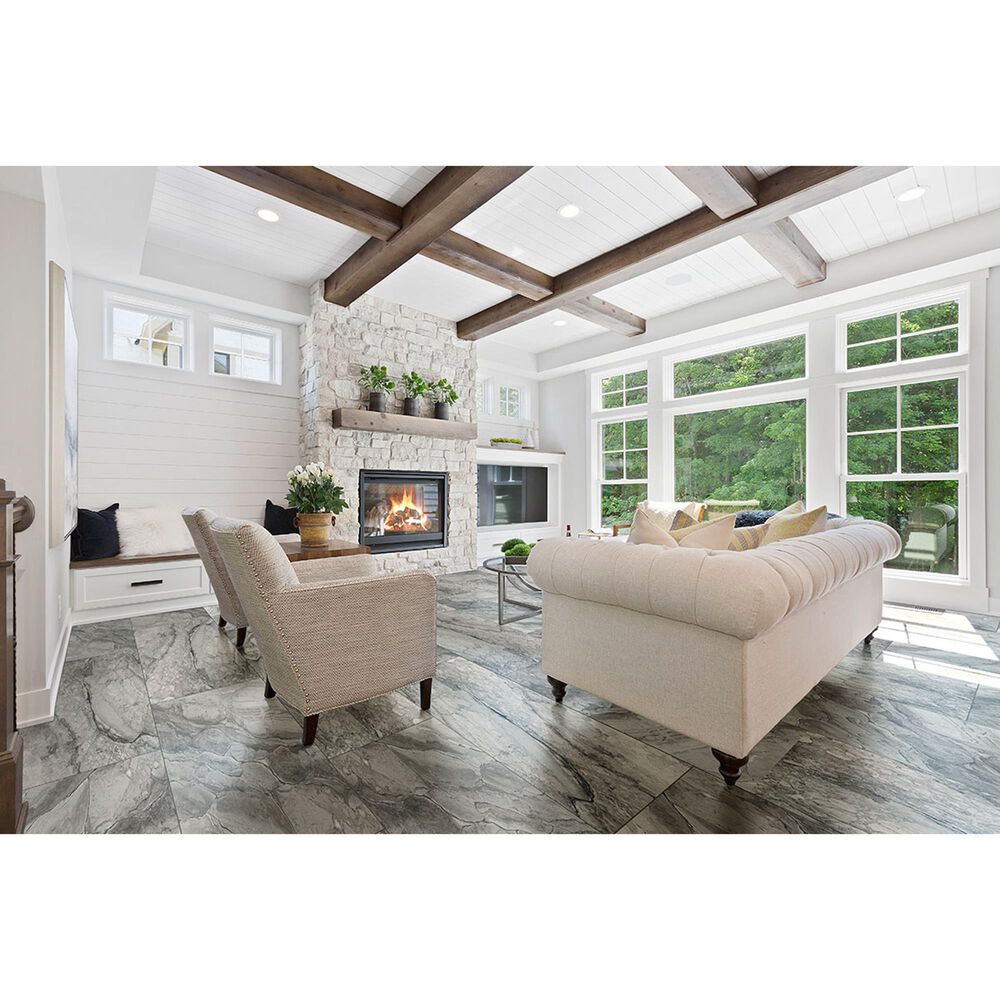 MS International Kaya Onda Gray 24" x 48" Polished Porcelain Tile ...