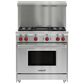 Wolf 36" Professional Gas Range with 4 Burners with Charbroiler ...