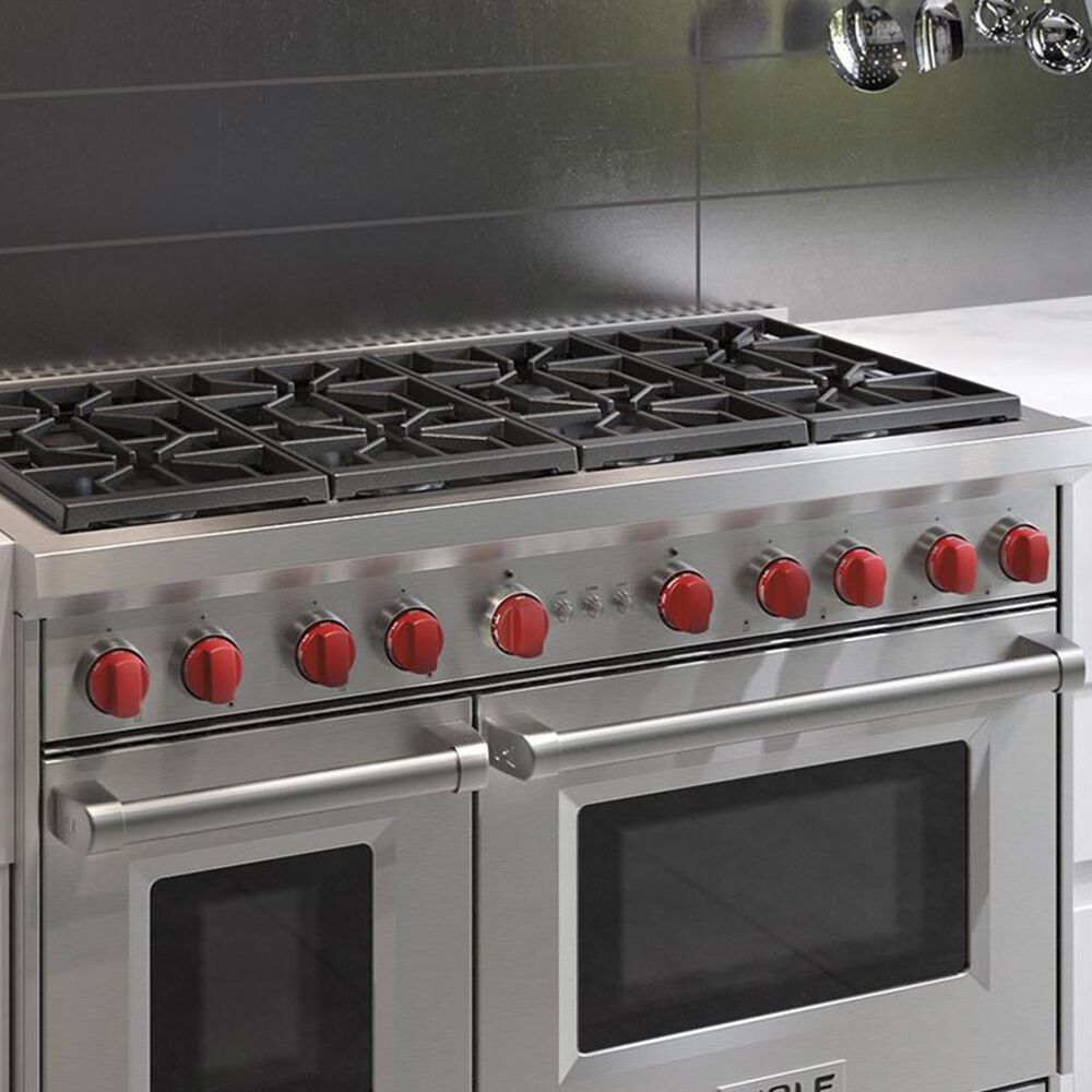Wolf 48" Pro Gas Range in Stainless Steel | Nebraska Furniture Mart