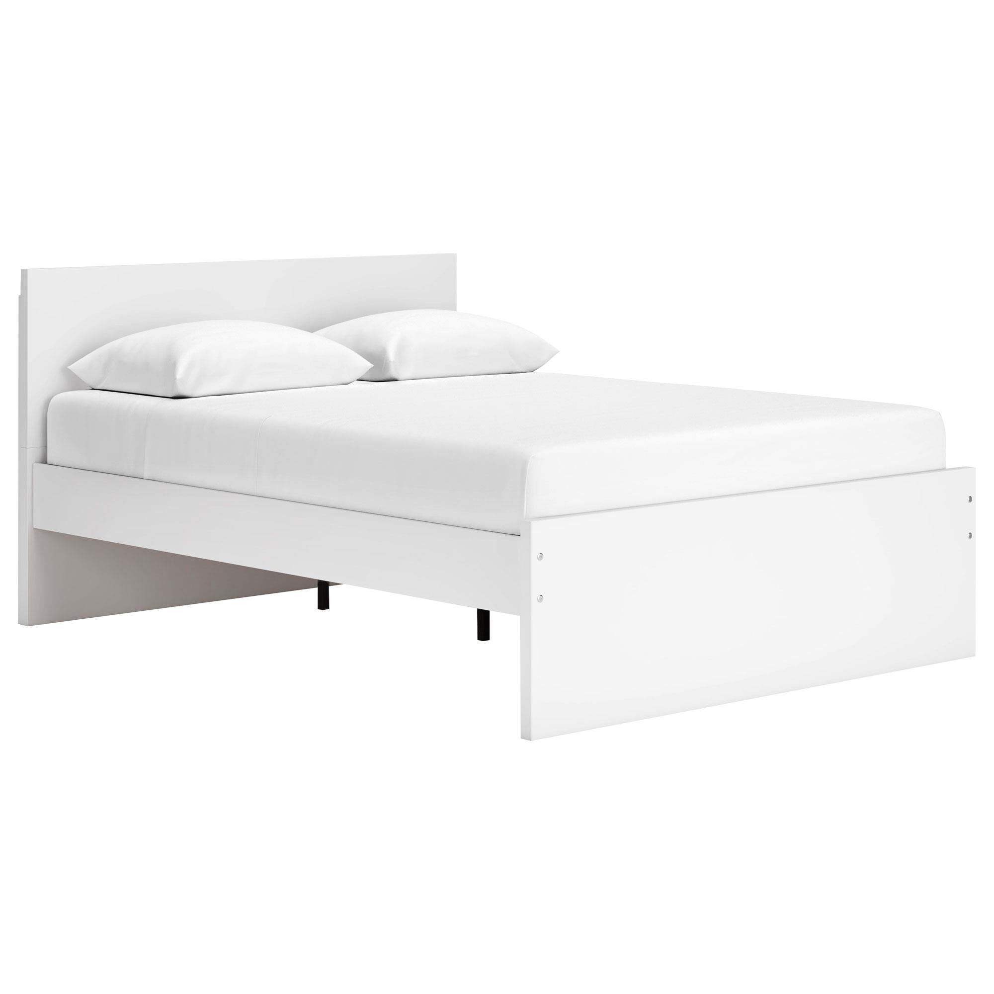 White panel platform bed store