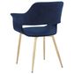 Blue River Gigi Arm Chair with Blue Cushion in Gold | Shop NFM