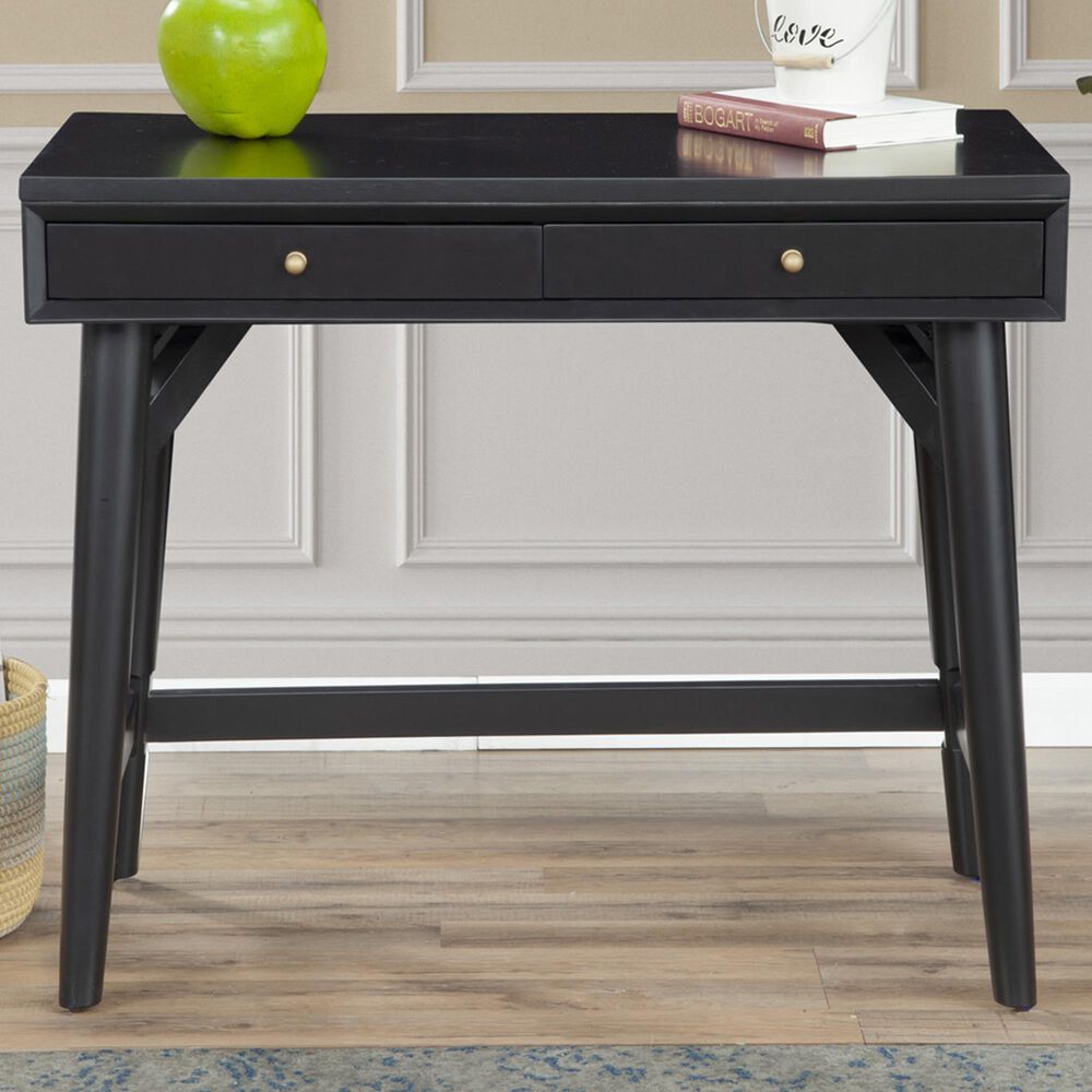 Alpine Furniture Flynn Mini Writing Desk in Black | Nebraska Furniture Mart