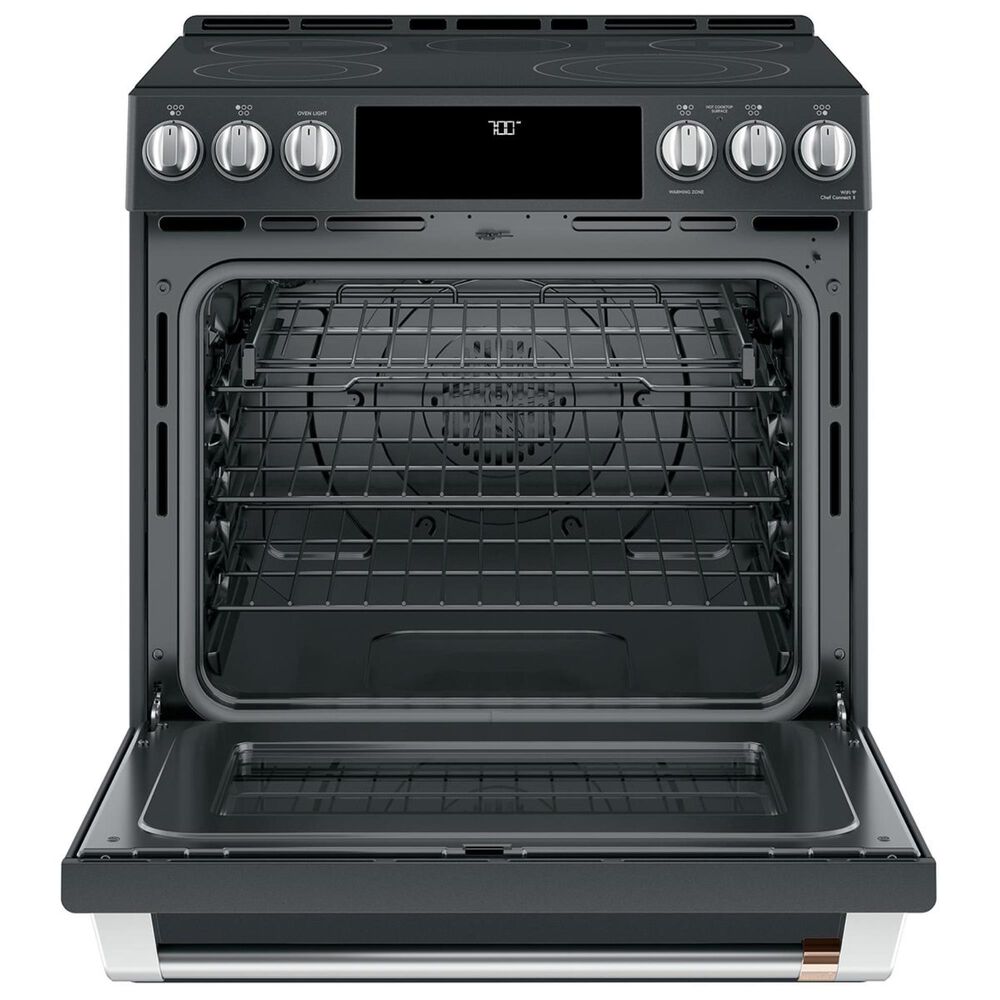 Cafe 30" Slide-In Electric Convection Range in Matte Black | Shop NFM