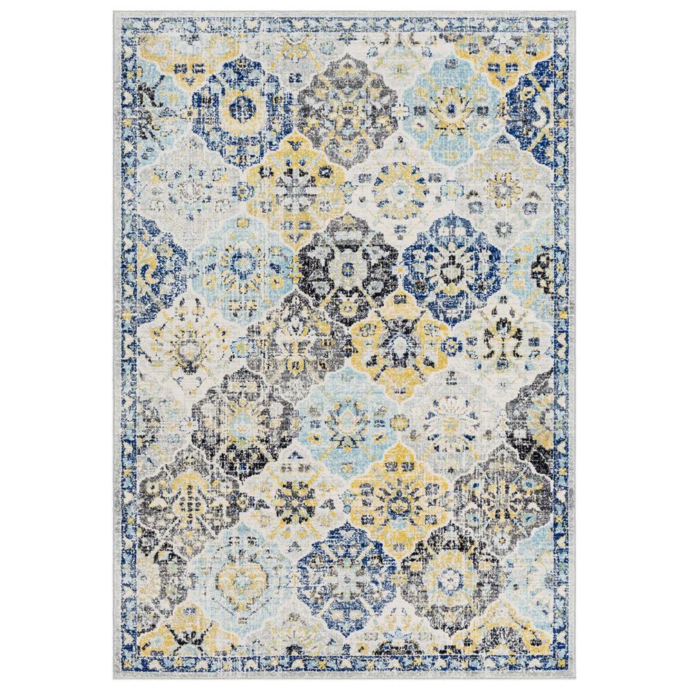 Livabliss Harput HAP-1072 5'3" x 7'3" Blue, Saffron and Teal Area Rug | NFM