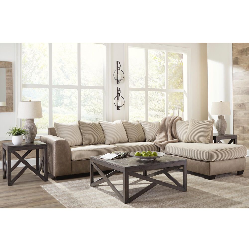 Ashley Corduroy Sectional Sofa | Baci Living Room