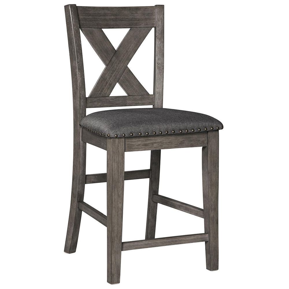 Ashley Caitbrook 24" Counter Height Stool in Antiqued Gray Wash | NFM