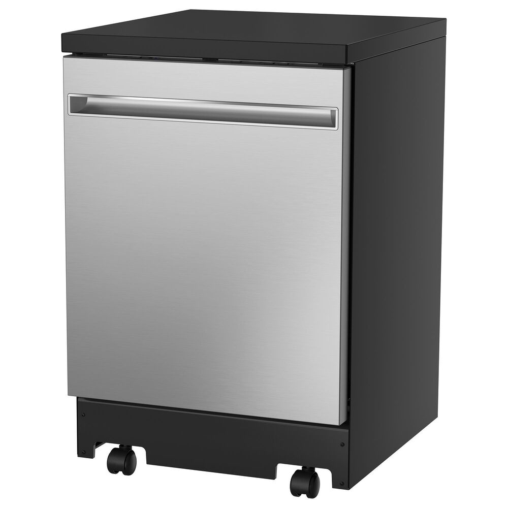 GE Appliances 24" Interior Portable Dishwasher in Stainless Steel | NFM