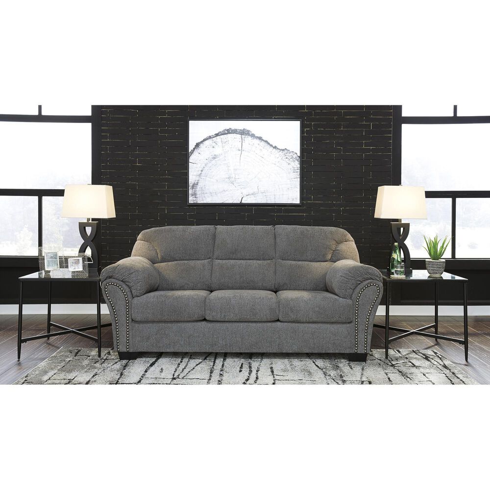 Signature Design by Ashley Allmaxx Sofa in Pewter | Nebraska Furniture Mart