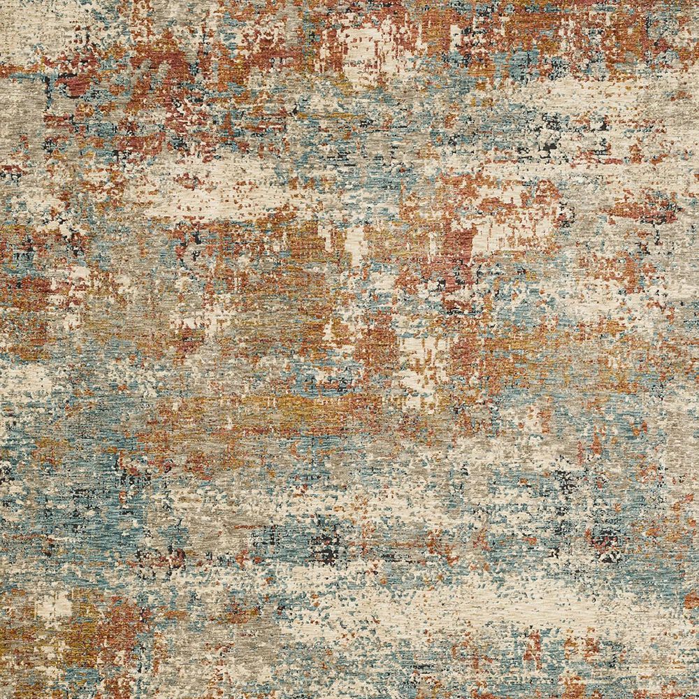 Karastan Marash 5' x 7'6" Beige, Rust Red and Blue Area Rug | NFM