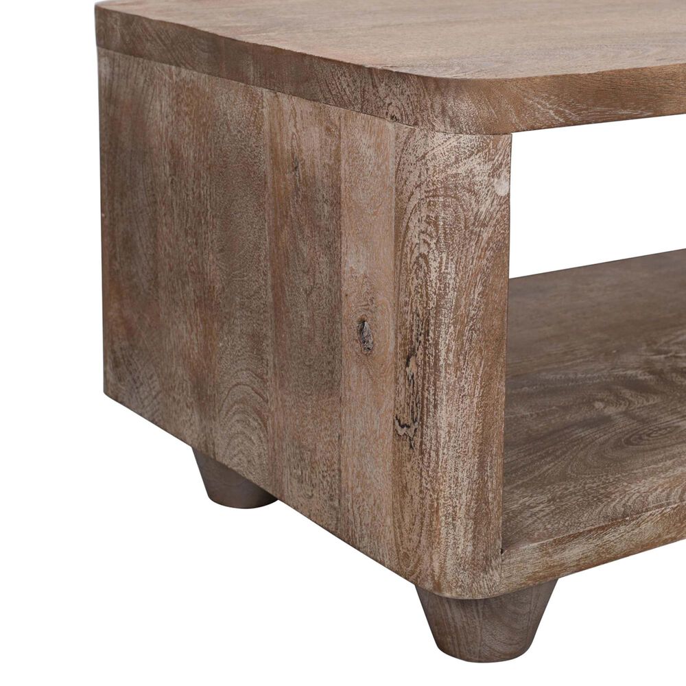 Waltham Origins Storage Cocktail Table in Washed Sand | NFM
